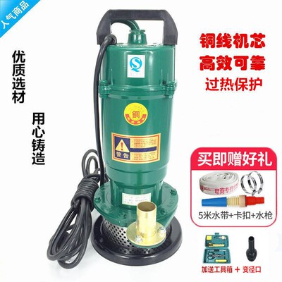 370W750W单相家用电潜水泵1z寸220V抽水机井用农用户外浇灌清水泵