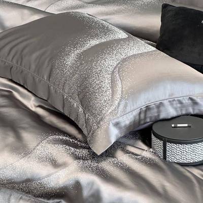 高端10支纯棉提花20142长棉绒棉贡缎四被件套高奢全套床单床上0用