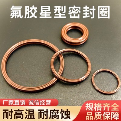 氟胶星型圈X型圈线径6.99内径56.5/59.69/62.9/66.04-75.6密封圈