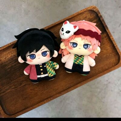 鬼灭之刃富冈义勇锖兔棉花娃娃