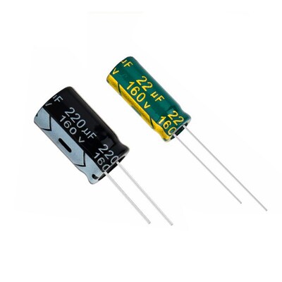 160V 1UF/2.2UF/3.3UF/4.7UF/10UF/220UF/470UF/680UF 直插铝电解