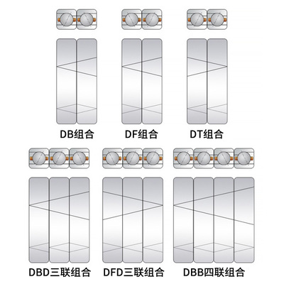 角接触球配对轴承7007 7008 7009 7010 7011 7012 7013 AC/DB/DT