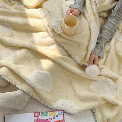 【花脸猫】云柔毯!秋冬舒棉绒小清新舒适保暖亲肤毛毯卧室盖毯