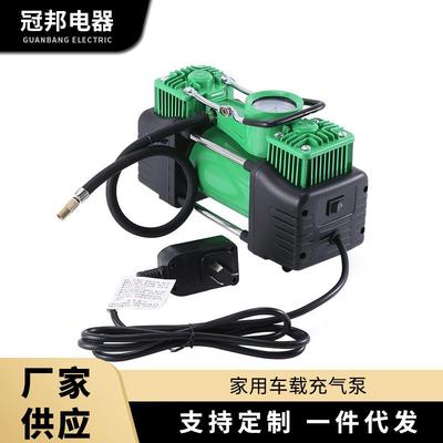 3气00866W双杠车载充泵便携气式小轿车打泵 220V家用轮胎压充高气