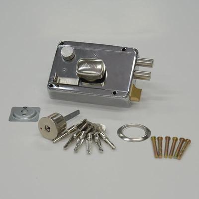 安凌切边外装门门锁铜芯铜钥匙室内房门锁通用木1075外装门铁门不