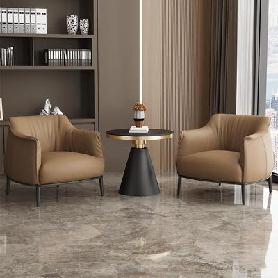 意式客厅单人沙发椅酒店会所商务洽谈接待桌椅组合4S店展厅单人椅