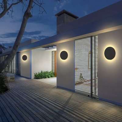 过道壁灯简约现代走廊楼梯灯户外壁灯防水室外圆形日食灯门前灯