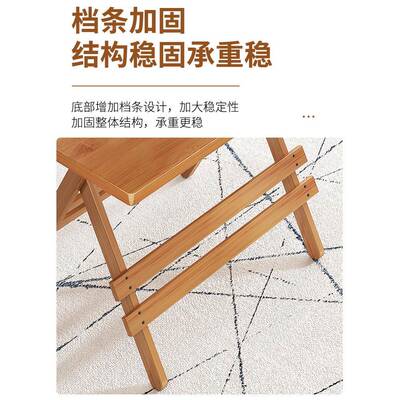 楠竹折叠子餐桌桌家桌用APZ阳小户型饭桌户外便携简易方正方形台