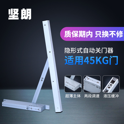 坚朗薄款隐藏式闭门器液压缓冲关门隐形门90度定位小号WBBM30112
