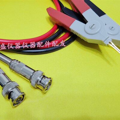 同惠TH26004B夹具二端开尔文测试电缆低电阻工具仪器BNC测试夹