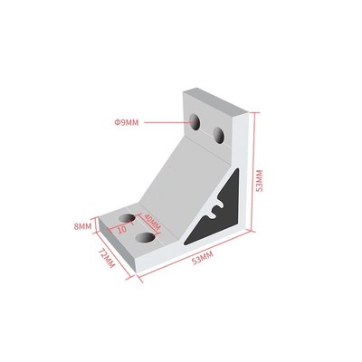 工业铝型材90度挤压角座HDYB64040 86060 88080 109090 10100100