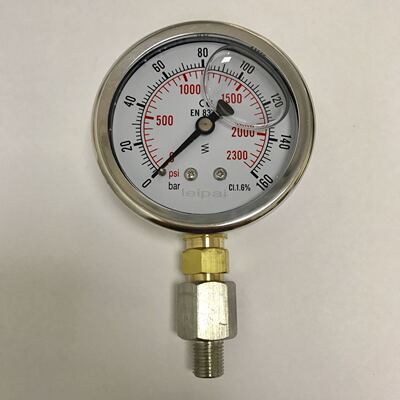 160bar 2300psi (16mpa) 压力表 直径前61mm-后68mm 螺纹m10x1