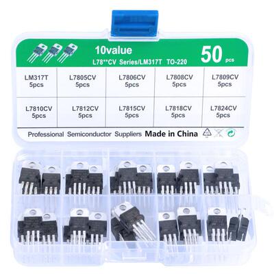 大功率三端稳压晶体管Lm317T L7805 L7808 L7812 L7809 L7818L盒