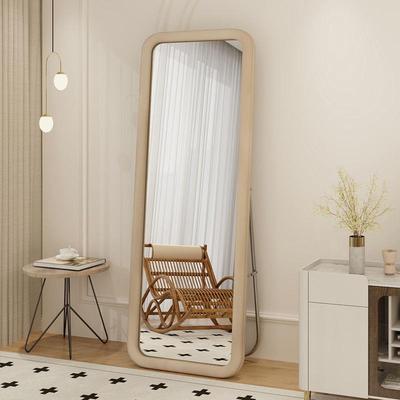 油娜斯全身镜网红卧室室穿衣镜家用LNO奶软包客厅落兰地镜卧试衣