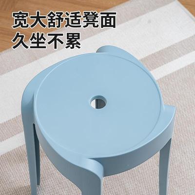 家用料凳子可叠SWH-3604放高胶凳板凳车圆风凳加厚商现用代简约塑