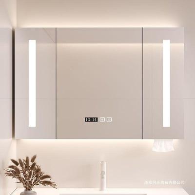 智浴室镜卫柜独单挂墙式生间浴室镜洗手间镜子置物架收纳储419能