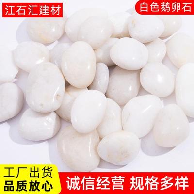 汉江白晶石白石子景鹅卵石  园艺装饰盆栽614水馆庭院造族碎石