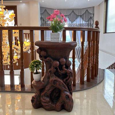 花架子厅客花盆架室内6833阳台仿根置物雕家流用盆景盆栽假山水摆