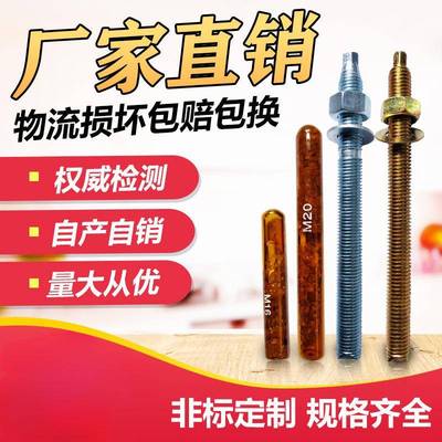 化学锚栓高强度22化学膨胀螺丝国长标加螺栓M0M12M14M16M18M8120M