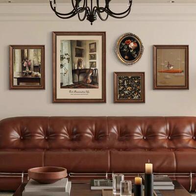 美复古客厅装饰KNG画小众画欧式沙发背景墙壁餐走厅艺术廊式轻奢