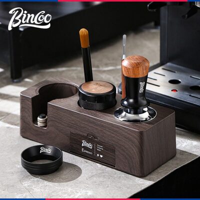 Bincoo咖啡压粉底座布粉器粉锤三件套手柄填压支架收纳工具全套