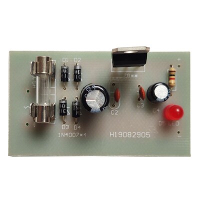 LM7805固定三端稳压电源散件电子DIY套件元器件硬件教学实践焊接