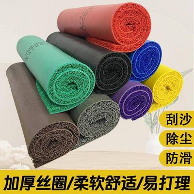 可裁剪红地毯商用LOGO迎宾门口脚垫防滑进门垫G丝圈塑料地垫
