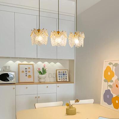 具现代轻奢吧灯网红台奶DD832油风一字长条玻璃桌灯三头法式餐餐