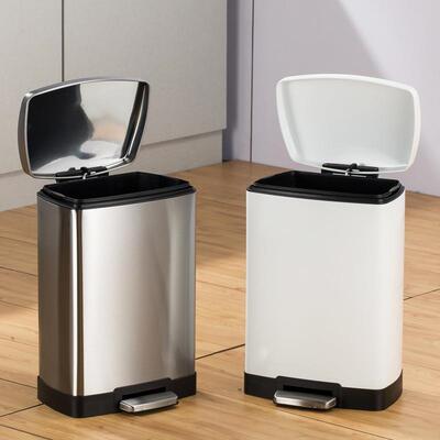 欧商式不锈房垃圾桶长方家NTT用脚踏钢用办公酒店客厅厨浴室卫生