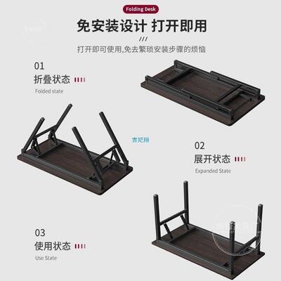 免安装叠桌19244折电脑桌长条桌折叠式吃桌子出租房夜市饭摆摊写