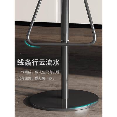 吧台凳46465酒吧凳背轻家用吧奢凳无靠不钢可升降旋转高脚凳吧台