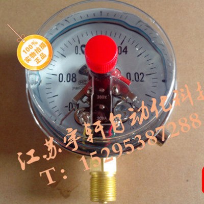 上海正宝压力表厂 YNXC100 -0.1-0MPa 耐震电接点真空压力表
