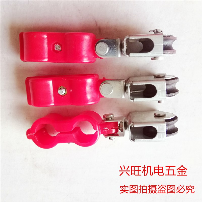 行车吊线过线拖线电缆线滑轮卡吊环穿线器钢丝绳小滑车