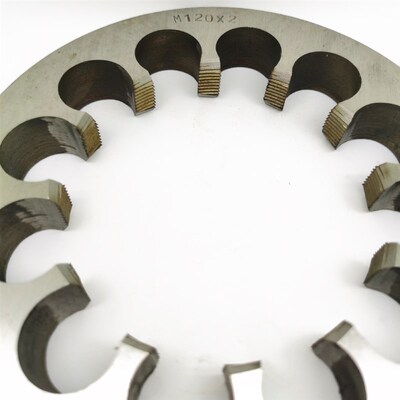 二圈圆板牙扳丝元园M105M110M115M120x6 4 3 2 1.5粗细牙搬芽手动