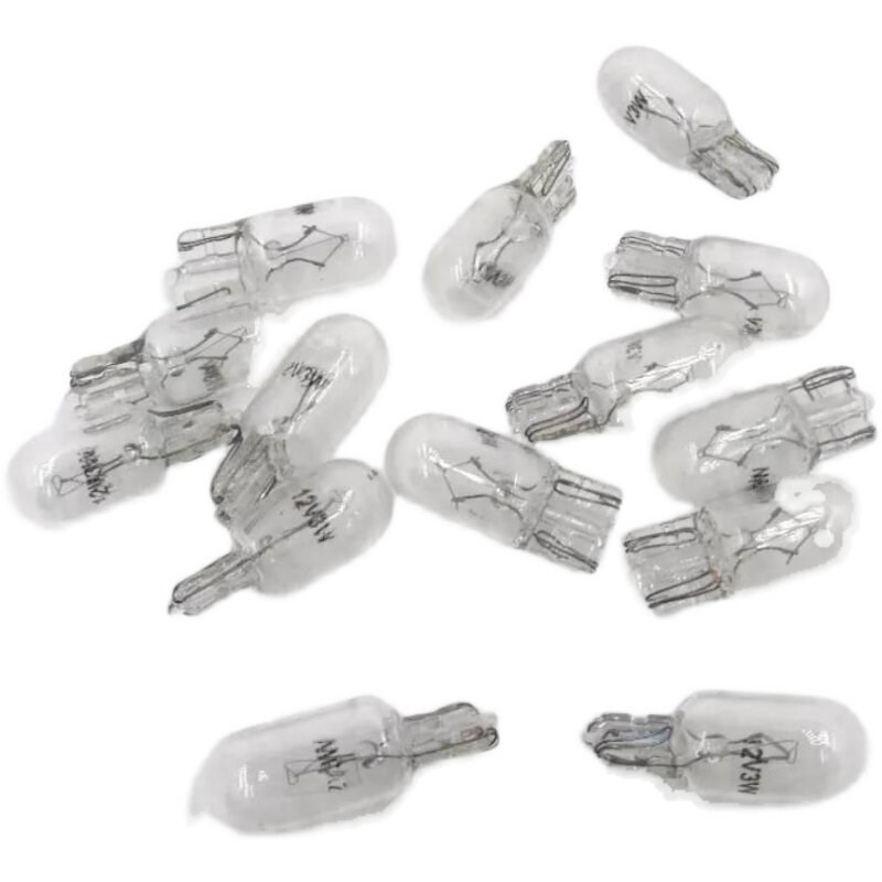 货车插泡卡车小灯泡T10小插泡示宽牌室内灯12v24v5W卤素灯通用型