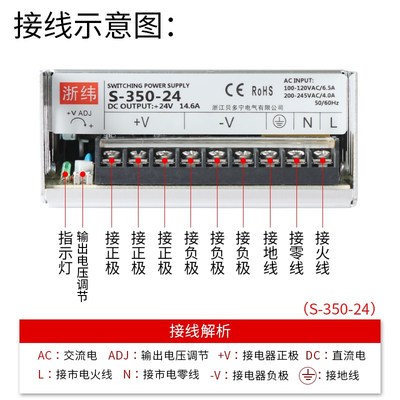 开关电源24v40A直流变压器220伏转12v5v36v48v大功率可调电源开关