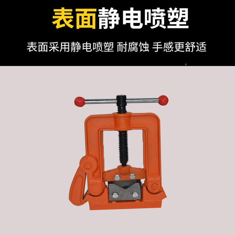 型管子龙压222力钳水管维修压管台重钳虎钳门钳手动重型压力钳