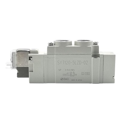 SMC型5通电磁阀SY7420-5LZD/LZE/GZD/MZD/DZD/DZE-02三位中泄式