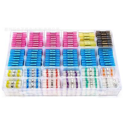 410PCS盒装热缩焊锡环150个焊接密封连接器和260pcs防水端子套件