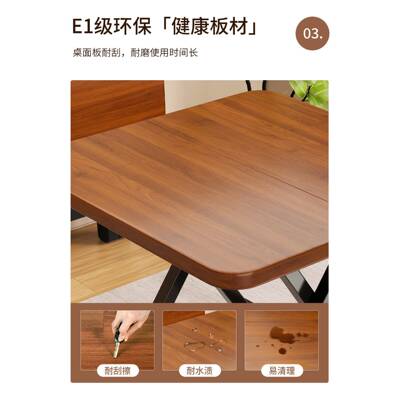 叠桌子折餐小户型家用桌吃饭桌方PMC子宿舍简易学习小桌便携摆摊