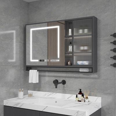 镜ep实木镜柜卫生间柜智能挂墙式化妆单独毛巾收纳物Q90637架置墙