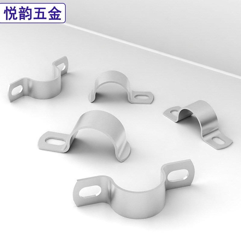 304不锈钢加厚骑马卡管卡管夹双卡单卡支架管卡喉箍欧姆U型管卡