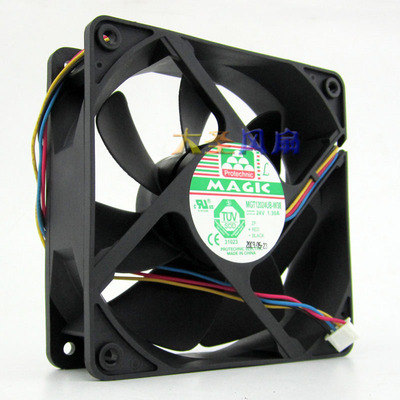 永立 12038 MGT12024UB-W38 24V 1.30A 4线PWM智能温控调速风扇
