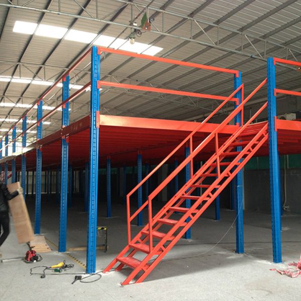 阁楼平台工厂仓库房钢结构夹隔层拆卸组合两层定制重型阁楼式货架