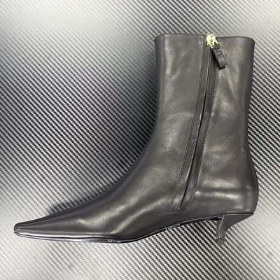 STELLALUNA低跟尖头拉链显瘦