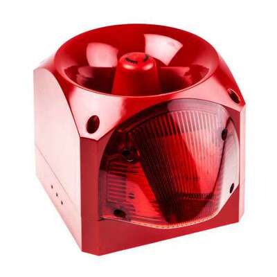 Klaxon 红色 语音报警器PNV-0018, 110dB, 110V 230V交流 可录制