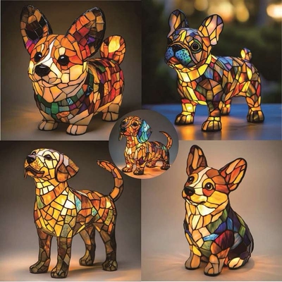 跨境新品Dachshund Lamp腊肠犬台灯家居卧室台灯装饰