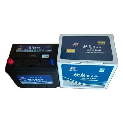 驼鸟蓄电池 55D26R 厂家直供 铅酸蓄电池