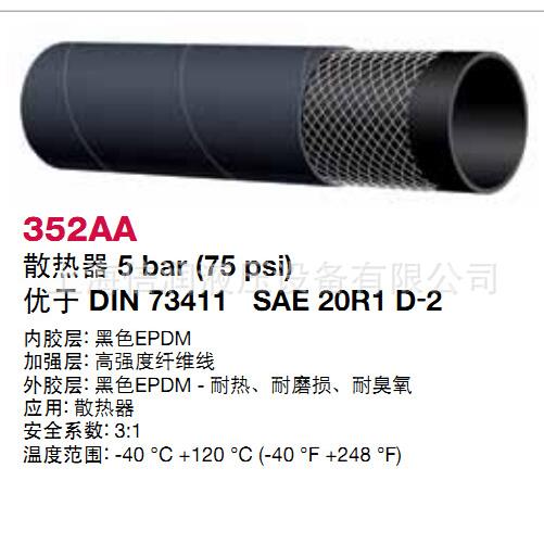 倍润阿法格玛ALFAGOMMA工业管热水管汽车管散热器管352AA