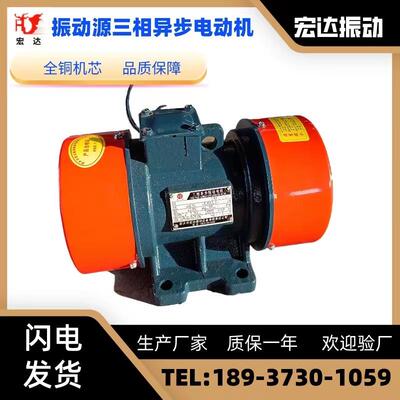 偏心源振动筛振动电机YZ系列三相380V 6级调力250瓦震动机振动器